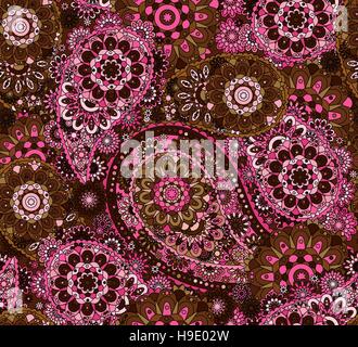 Abstract floral asian ornament. Seamless geometric pattern with swirl ...
