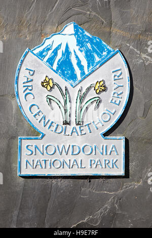 The Snowdonia National Park Logo Emblem Badge with Snowdon Horseshoe ...