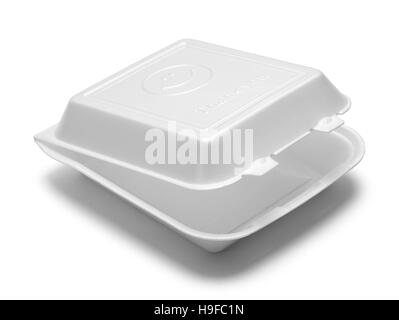 Styrofoam box for food isolated on white background Stock Photo - Alamy