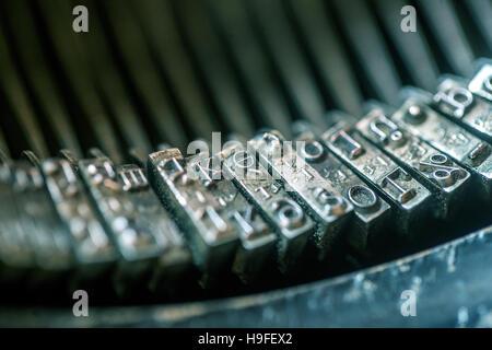 Close view of Vintage Typewriter Keys Stock Photo - Alamy