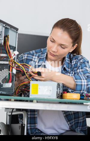 student girl in technology fixing computer hard drive Stock Photo - Alamy