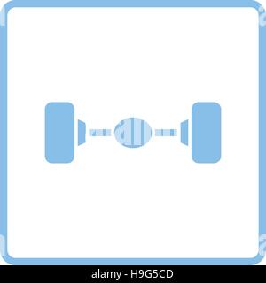 Car rear axle icon. Blue frame design. Vector illustration Stock Vector ...