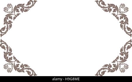Floral Frame with floral heart vector, Southeast Asia Art Design Stock ...