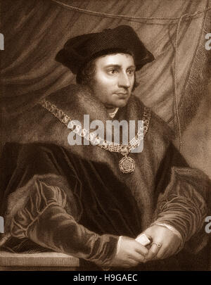 Thomas Morus or More, 1478 - 1535, an English statesman, humanist ...