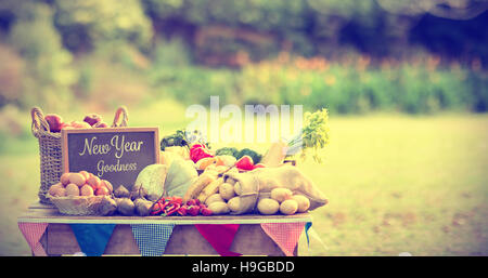 Composite image of new year goodness Stock Photo - Alamy