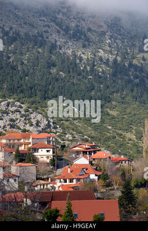 Mountain village in Parnassos,Greece Stock Photo - Alamy