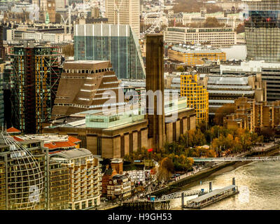 aerial view of Tate Britain art gallery museum, Millbank, London SW1 ...