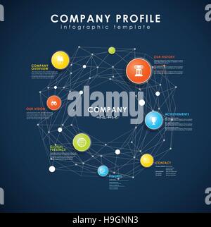 Colorful circles vector infographic template Stock Vector Image & Art ...