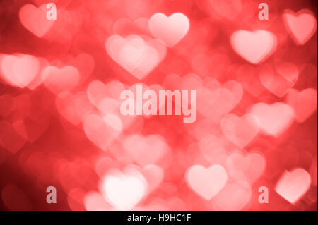 red heart bokeh background photo, abstract holiday backdrop Stock Photo ...
