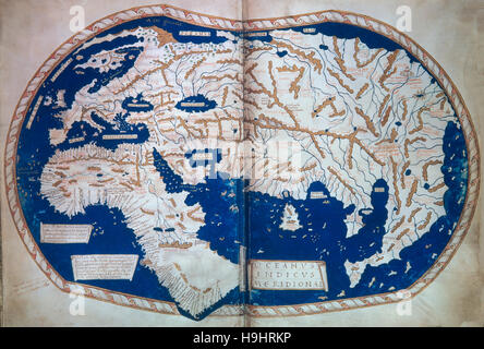 Henricus Martellus' World Map Stock Photo - Alamy