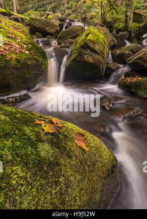 Waterfall in Autumn near Hebden Bridge Stock Photo - Alamy