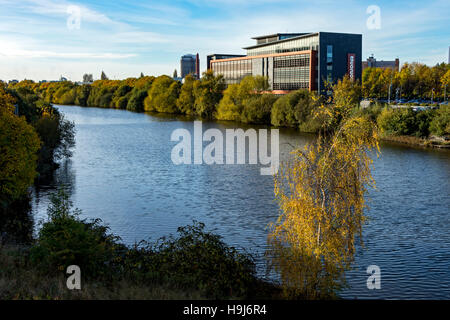 Adamson House, an office building by the Manchester Ship Canal, Salford ...