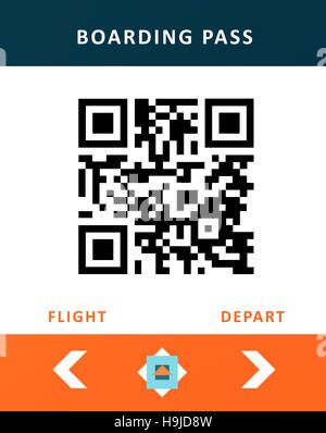 Digital boarding pass Stock Photo - Alamy