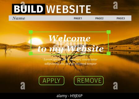 Composite image of build website interface Stock Photo - Alamy