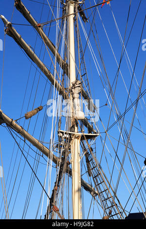 Ship ladder and blue sea closeup picture Stock Photo - Alamy