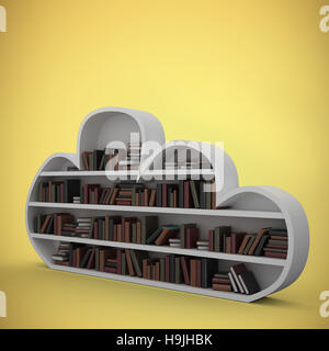 Composite image of gray shelf with various colorful books Stock Photo ...