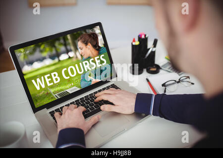 Composite image of web course ad Stock Photo - Alamy