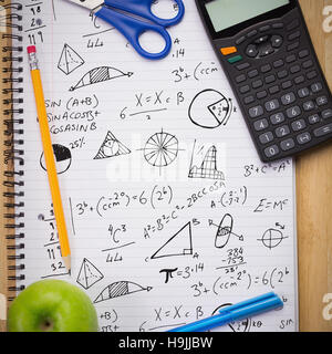Composite image of math equations Stock Photo - Alamy