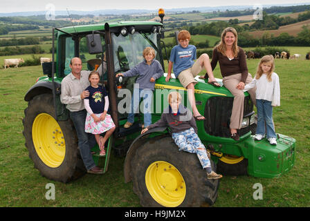 Tractor Ted creator David Horler on his farm in Somerset with some of ...