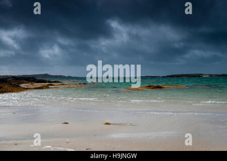 Looking out to sea towards Slyne Head Lighthouse, County Galway ...