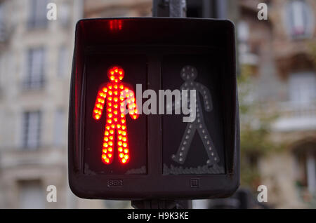 Red man stop don't walk traffic light sign London England Britain UK ...