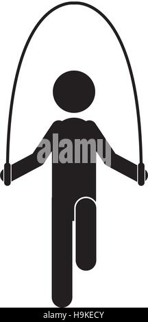 Pictogram jumping icon. Sport hobby people person and human theme ...