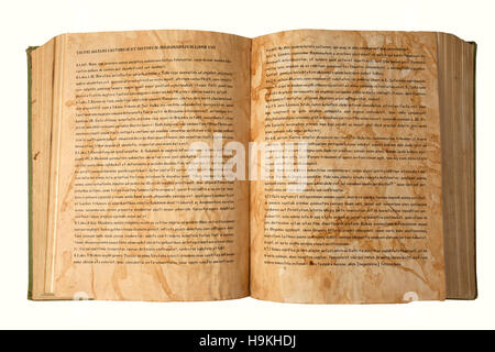 Very old book opened Stock Photo - Alamy