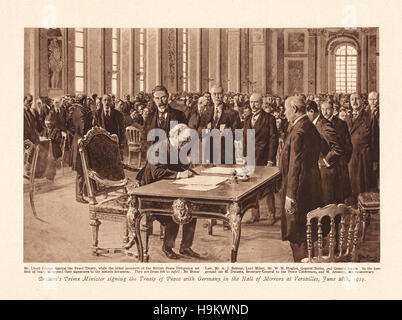 World War One - The Treaty of Versailles - 1919 Stock Photo: 106627692 ...