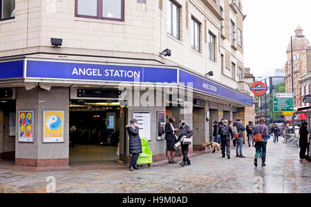 The Angel Underground Tube train station on the Northern Line in ...