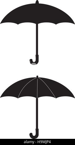 Umbrella icon set. Parasol symbol. Weather sign. Vector illustration ...