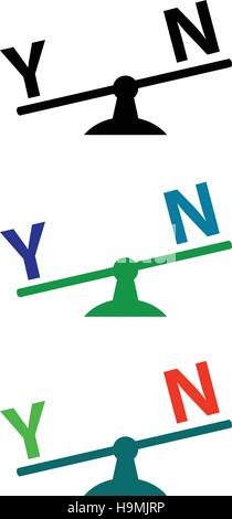 Yes or No Scale Stock Vector Image & Art - Alamy