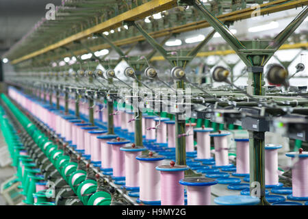 Silk reeling workshop Stock Photo - Alamy