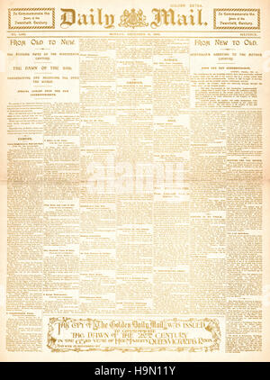 1900 Daily Mail front page reporting Relief of Ladysmith during Boer ...