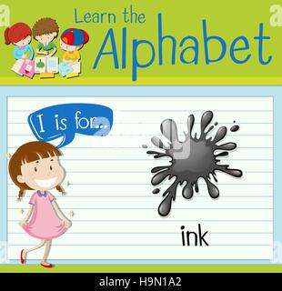 Flashcard letter I is for ink Stock Vector Image & Art - Alamy
