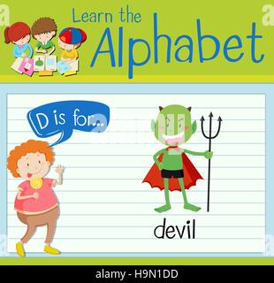 Flashcard letter D is for devil Stock Vector Image & Art - Alamy