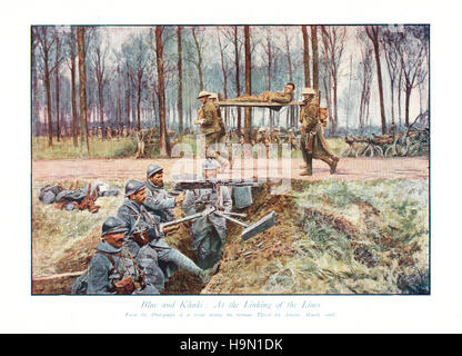 Wounded British soldiers, Western Front, WW1 Stock Photo - Alamy
