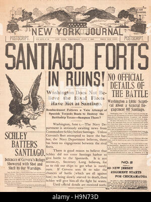 1898 New York Journal front page Destruction of the Battleship Maine ...