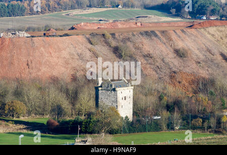 The 15th century Niddry Castle, near Winchburgh in West Lothian ...