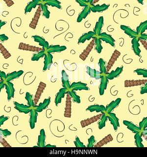 tropical palm leaf cartoon vector illustration graphic design Stock ...