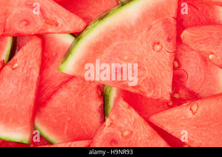 Watermelon fresh slices texture background Stock Photo - Alamy