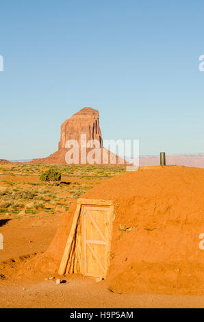 Hogan, hut, monument valley, USA, United States, America, Arizona ...