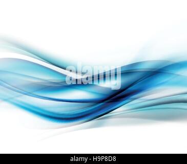 Abstract vector background, blue waved lines for brochure, website ...