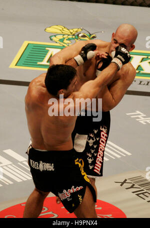 Sam Hoger, right, fights Lyoto Machida at the Ultimate Fighting ...