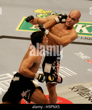 Sam Hoger, right, fights Lyoto Machida at the Ultimate Fighting ...