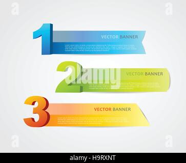 Layout design of paper banners with own area for text. Vector ...