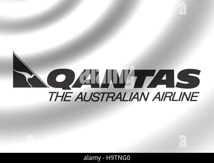 Qantas Air Airlines logo Stock Photo - Alamy