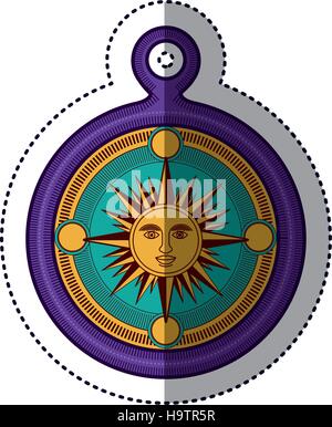 Isolated sun inside compass design Stock Vector Image & Art - Alamy