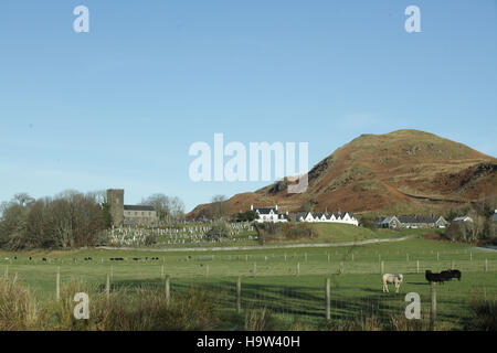 Village of Kilmartin, Scotland. The 19th century built Kilmartin Parish ...