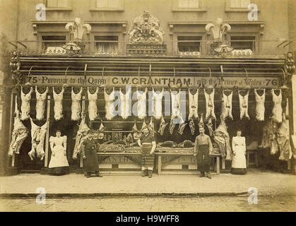 Victorian Butcher's Shop Stock Photo - Alamy
