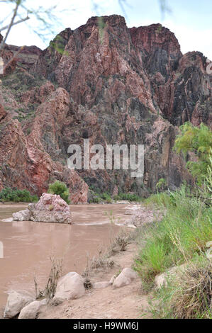 The Vishnu Basement Rocks of the Grand Canyon creating abstract ...